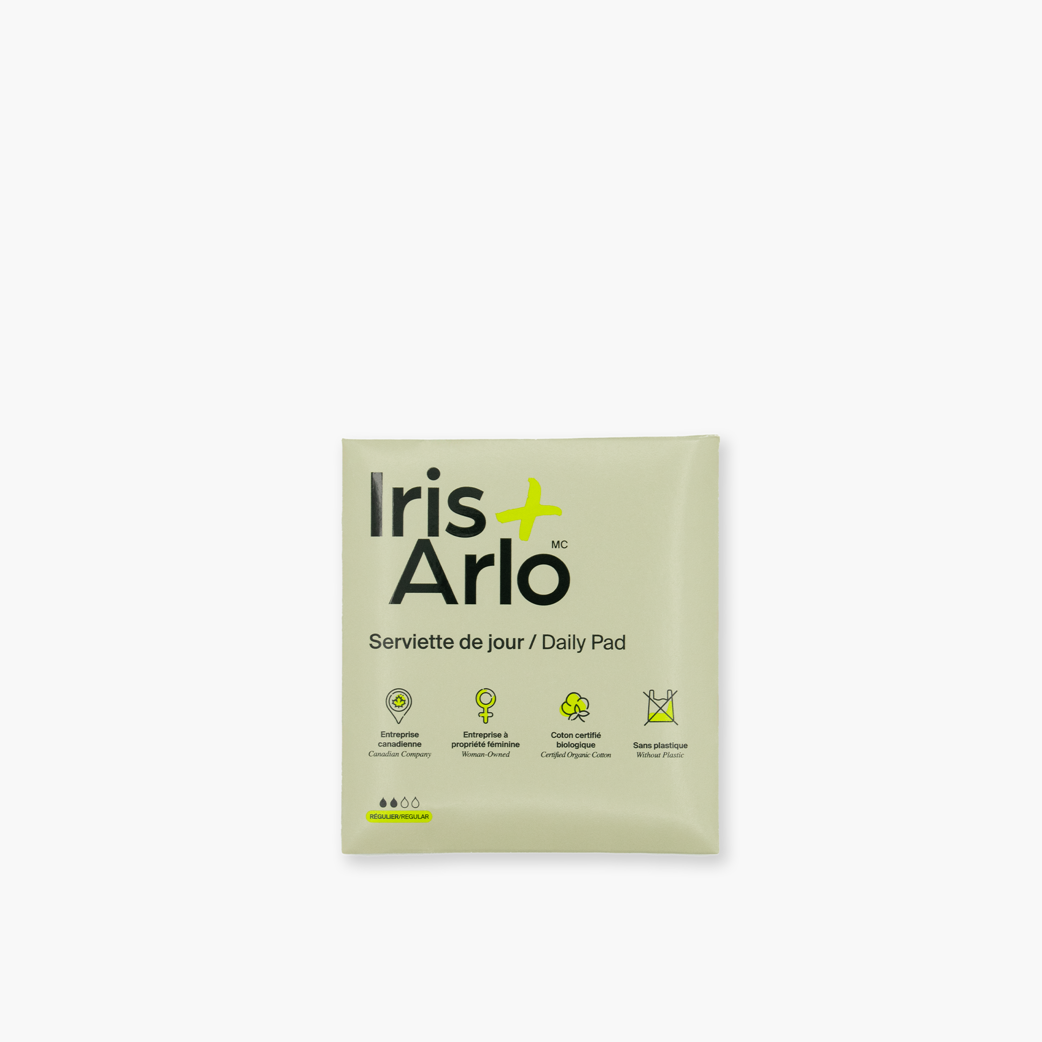 Individual Packets - 100% Organic Cotton Daily Pads – Iris + Arlo