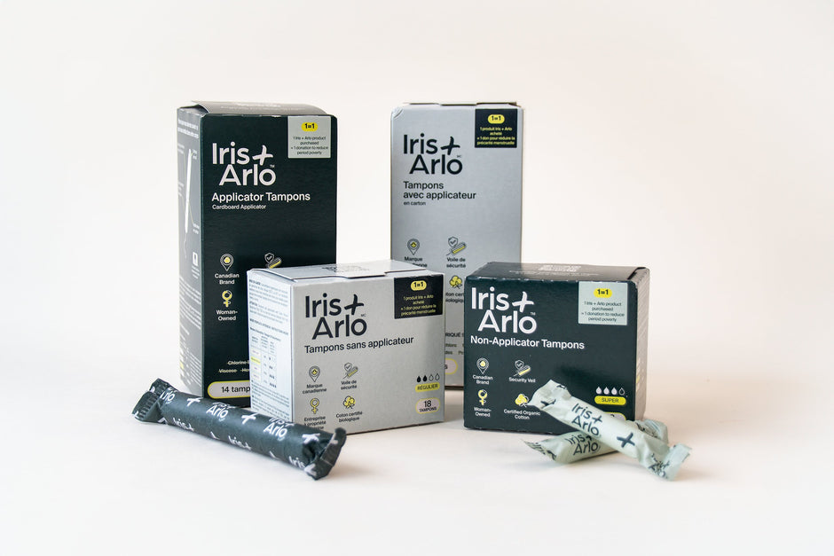 Iris + Arlo. Sustainable period products that change lives.