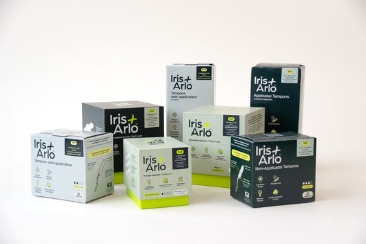 Iris + Arlo. Sustainable period products that change lives.