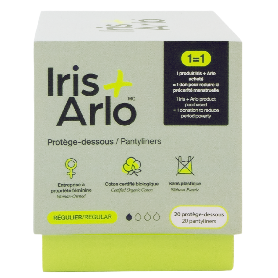 Iris + Arlo. Produits menstruels sains qui changent la vie.