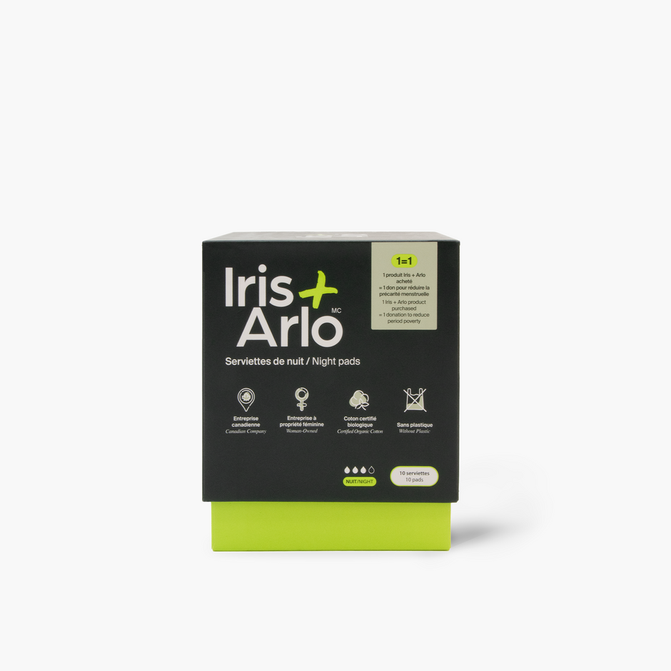 Iris + Arlo. Sustainable period products that change lives.